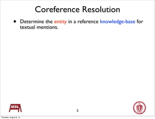 Dynamic Knowledge-Base Alignment for Coreference Resolution | PPT