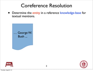 Dynamic Knowledge-Base Alignment for Coreference Resolution | PPT
