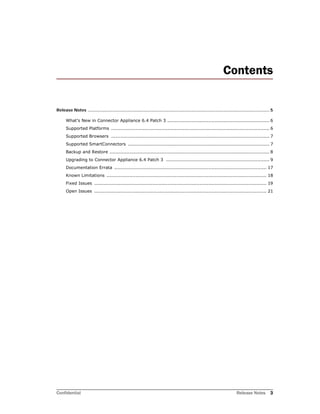 ArcSight Connector Appliance 6.4 Patch 3 Release Notes | PDF