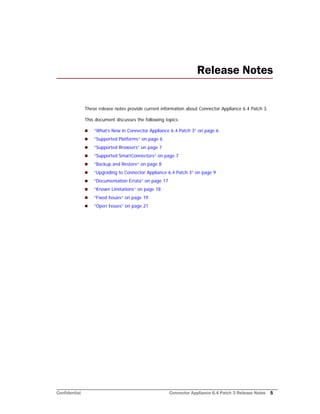 ArcSight Connector Appliance 6.4 Patch 3 Release Notes | PDF