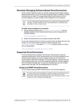 ArcSight Connector Appliance v6.0 Patch 2 Release Notes | PDF