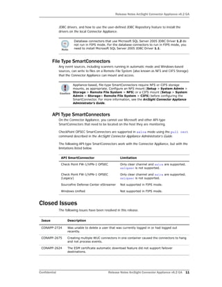 ArcSight Connector Appliance v6.2 Release Notes | PDF
