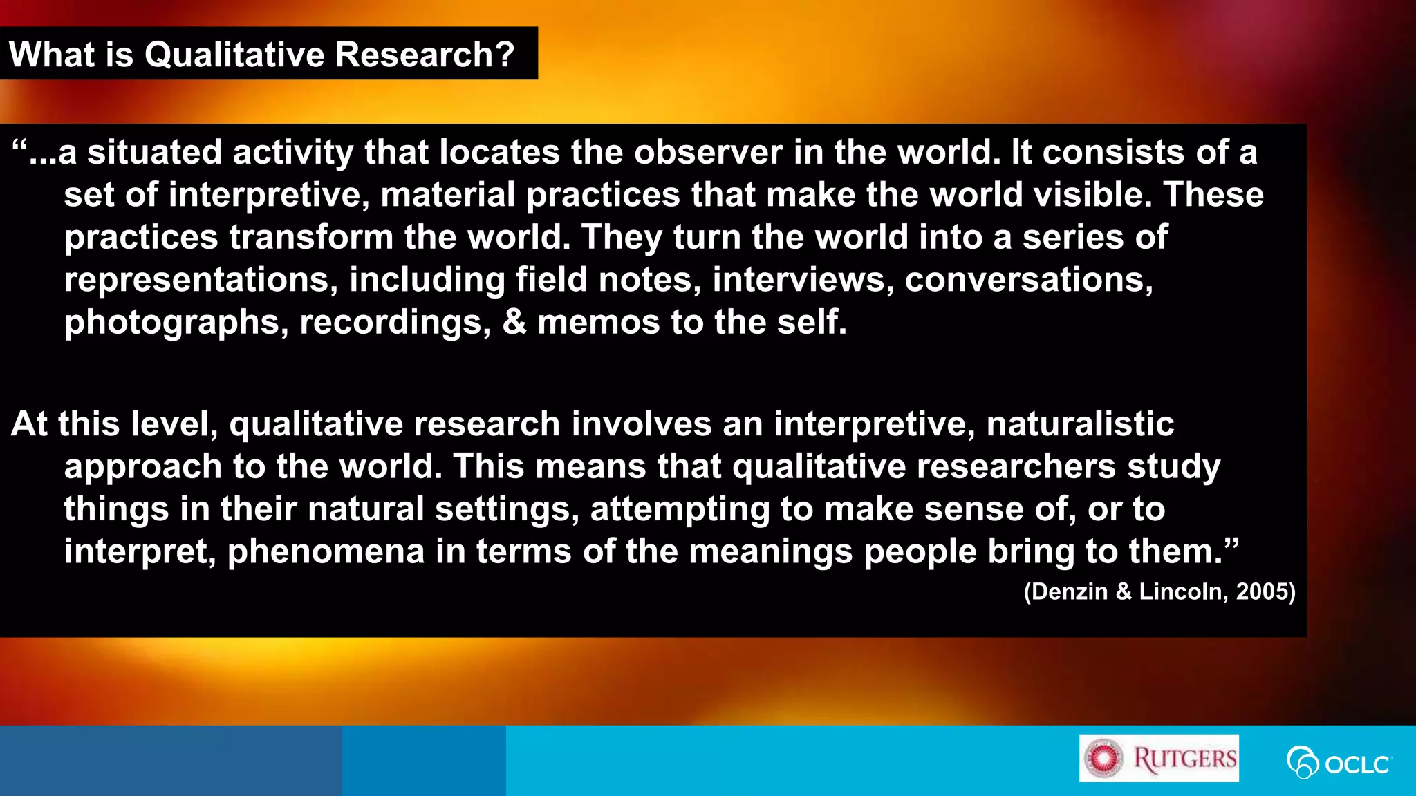 Using Qualitative Methods for Library Evaluation: An Interactive ...