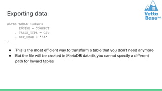 Playing with the CONNECT storage engine | PPT