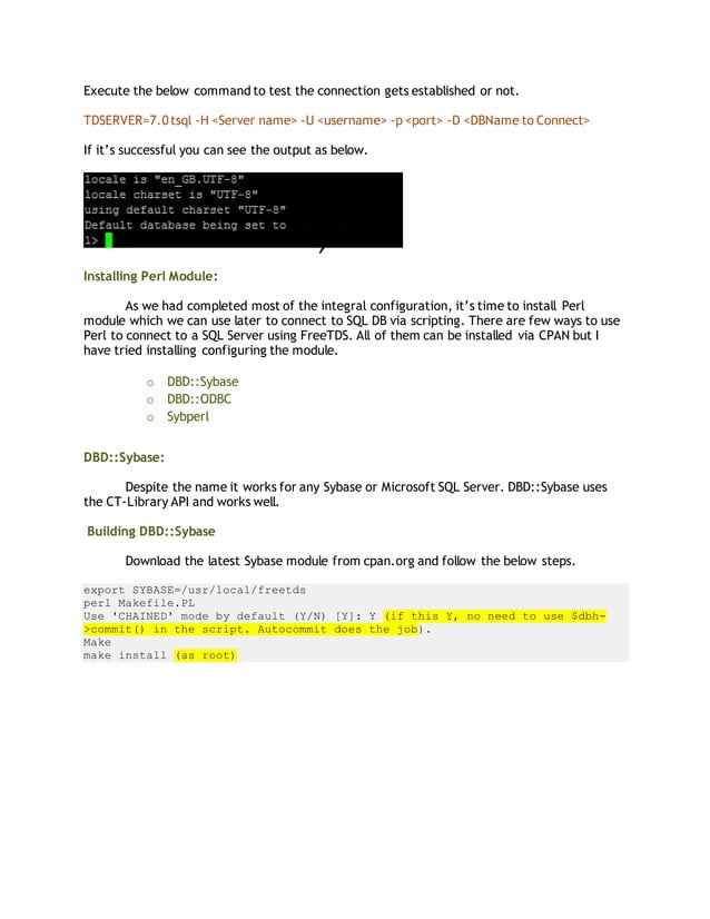Connect Sql Using Perl From Linux Pdf