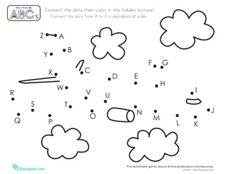 connect-the-dots-letters-plane-prek.pdf | Primary Education | Education
