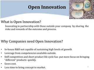 Open Innovation with an example from P&G | PPTX