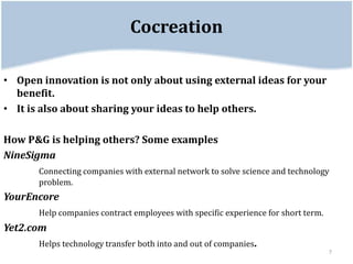 Open Innovation with an example from P&G | PPTX