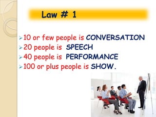 "10" Laws of Presentation | PPTX