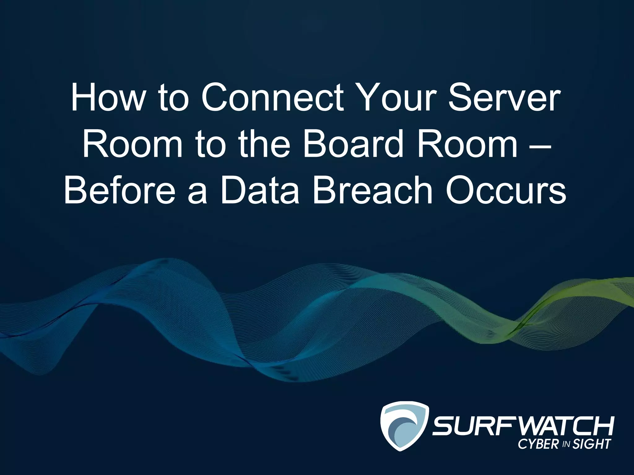 How to Connect Your Server Room to the Board Room – Before a Data ...