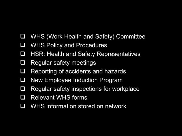 ConnectCentral - Introduction to WHS | PPT