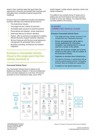 Ericsson’s Connected Vehicle Cloud(CVC) | PDF