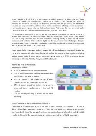 Connected and intelligent world of digitally transformed airlines published