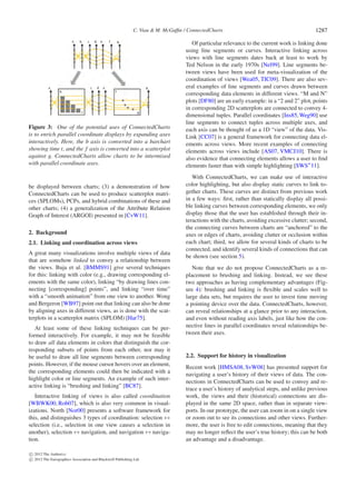 Connected charts explicit visualization of relationship between data graphics | PDF
