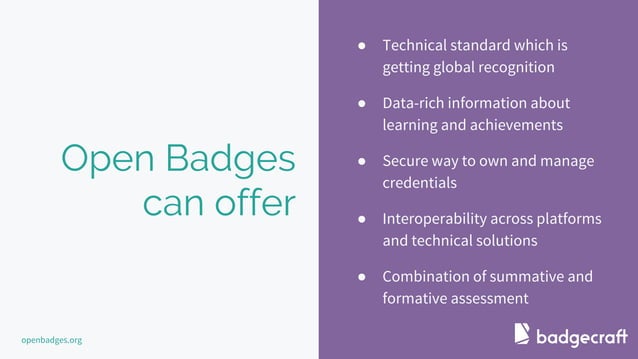 Connected Recognition with Digital Open Badges | by Badgecraft | PPT