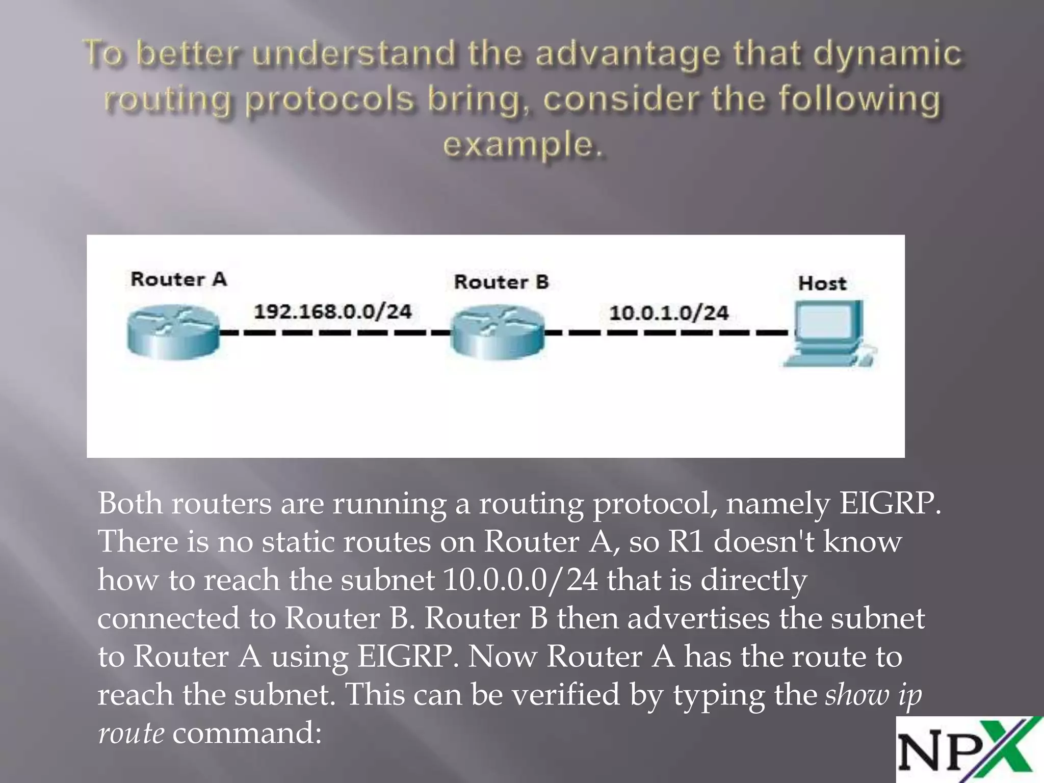 Connected, Static & Dynamic Routes | PPTX