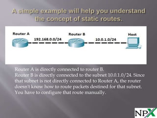 Connected, Static & Dynamic Routes | PPT