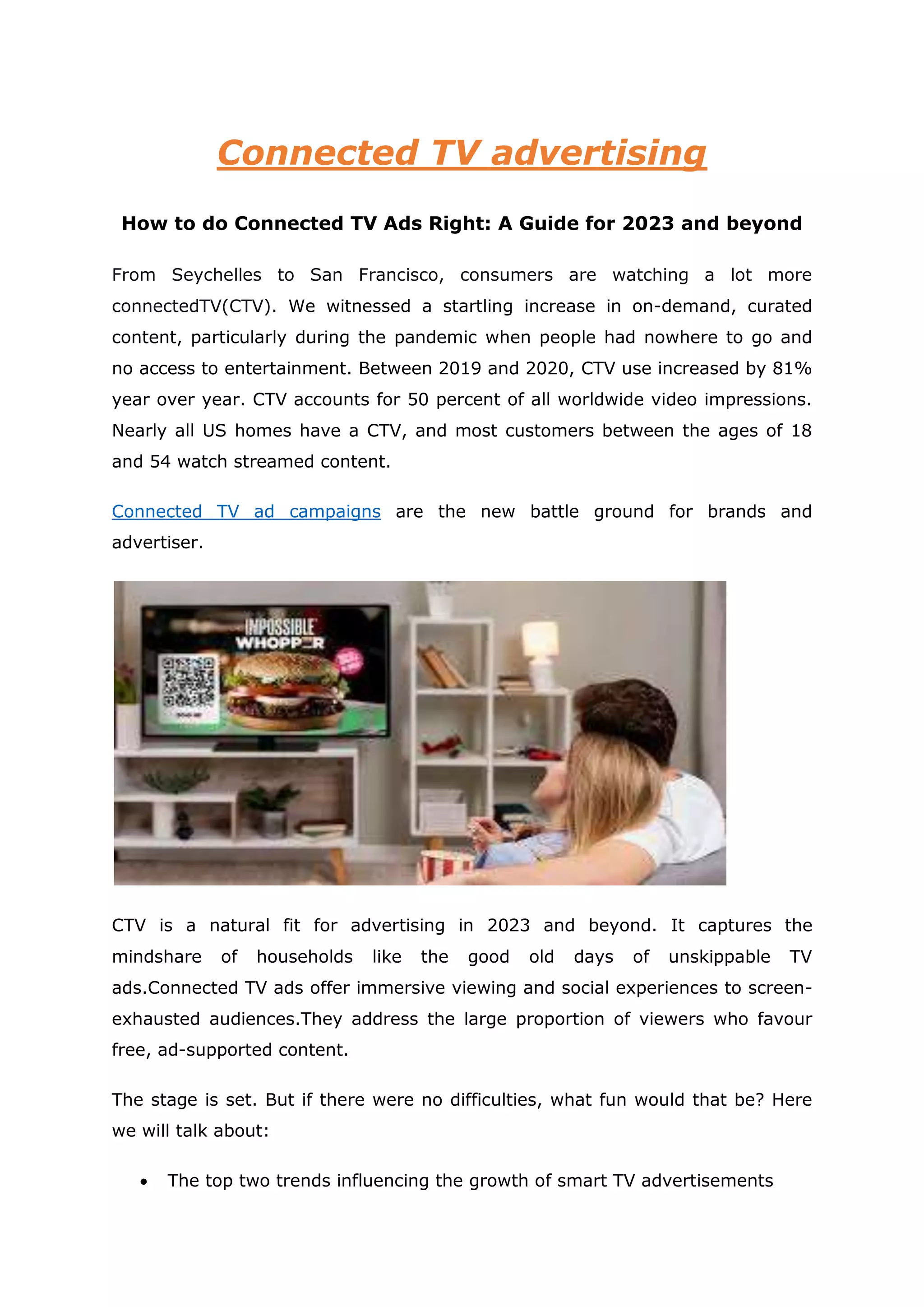 Connected TV advertising | DOCX