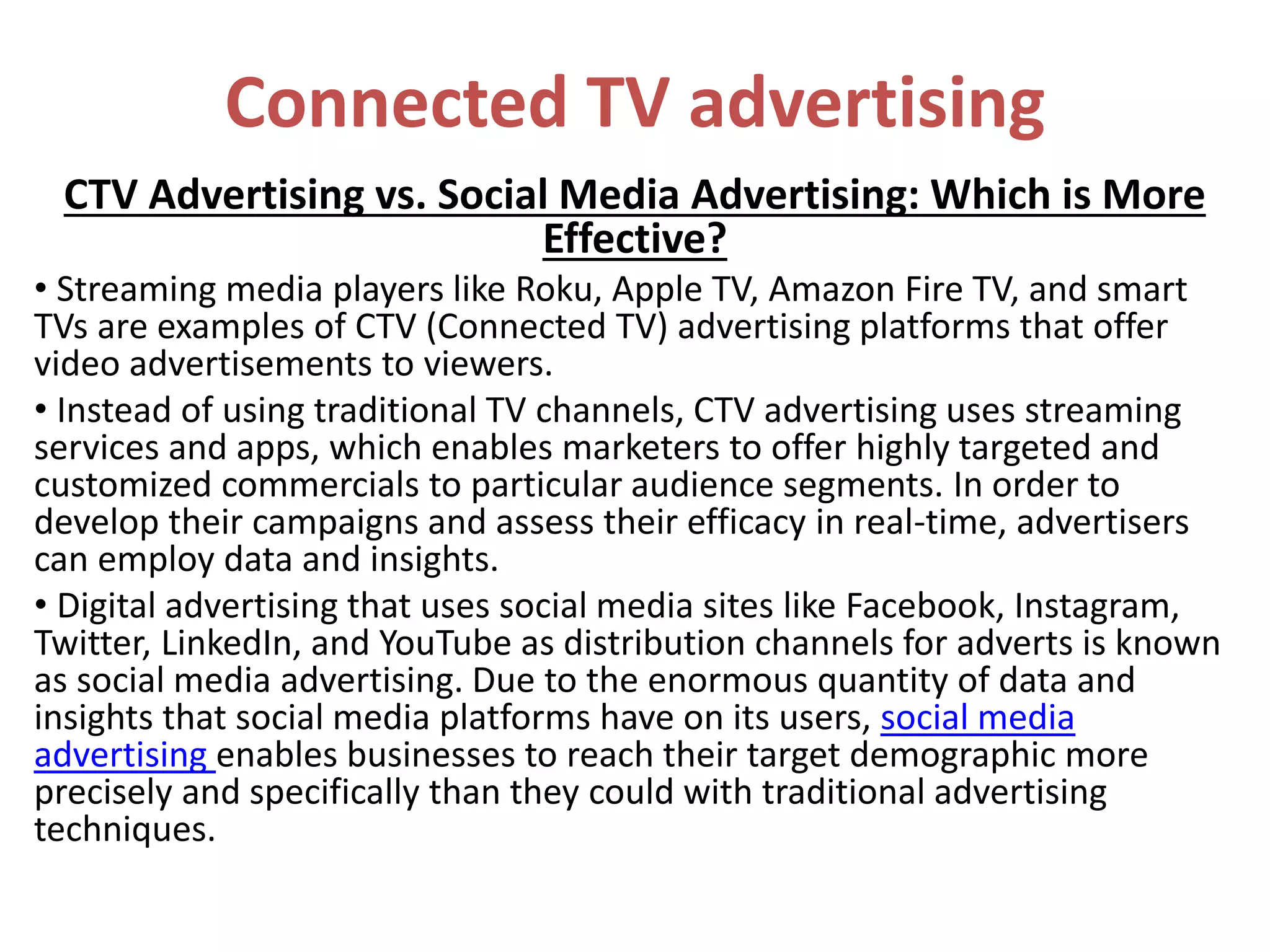 Connected TV advertising | PPT