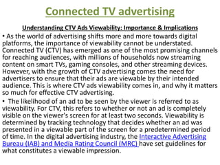 Connected TV advertising | PPTX
