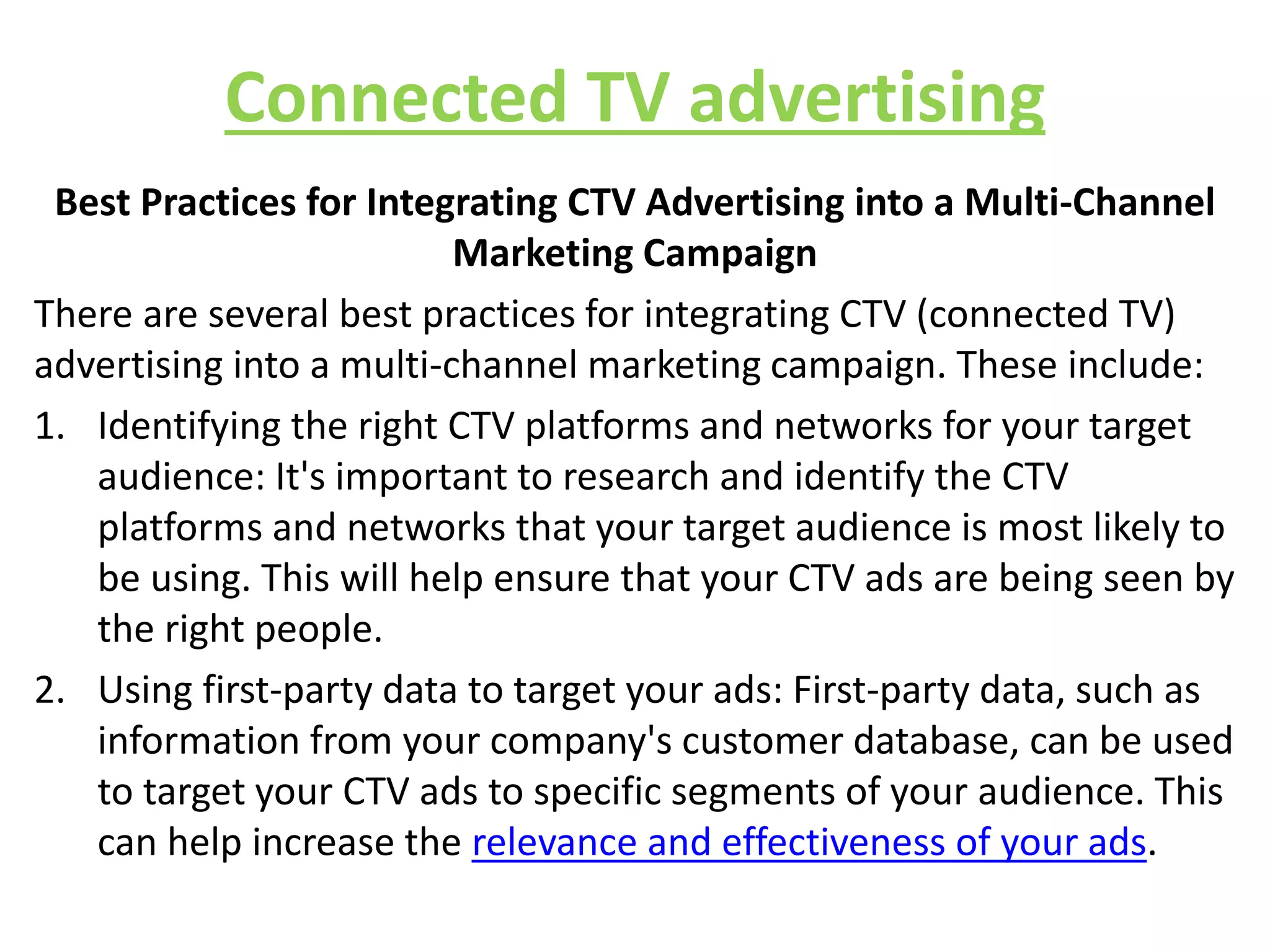 Connected TV advertising | PPTX