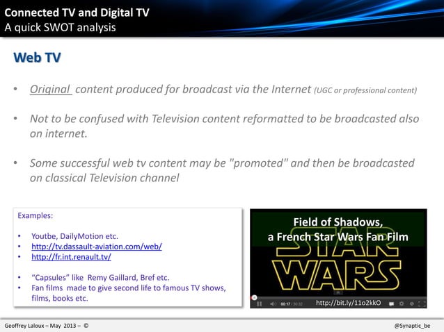 Smart TV and Digital TV: a quick SWOT analysis | PPTX | History | Genres