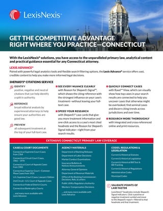 Connecticut Specific Content on Lexis Advance | PDF