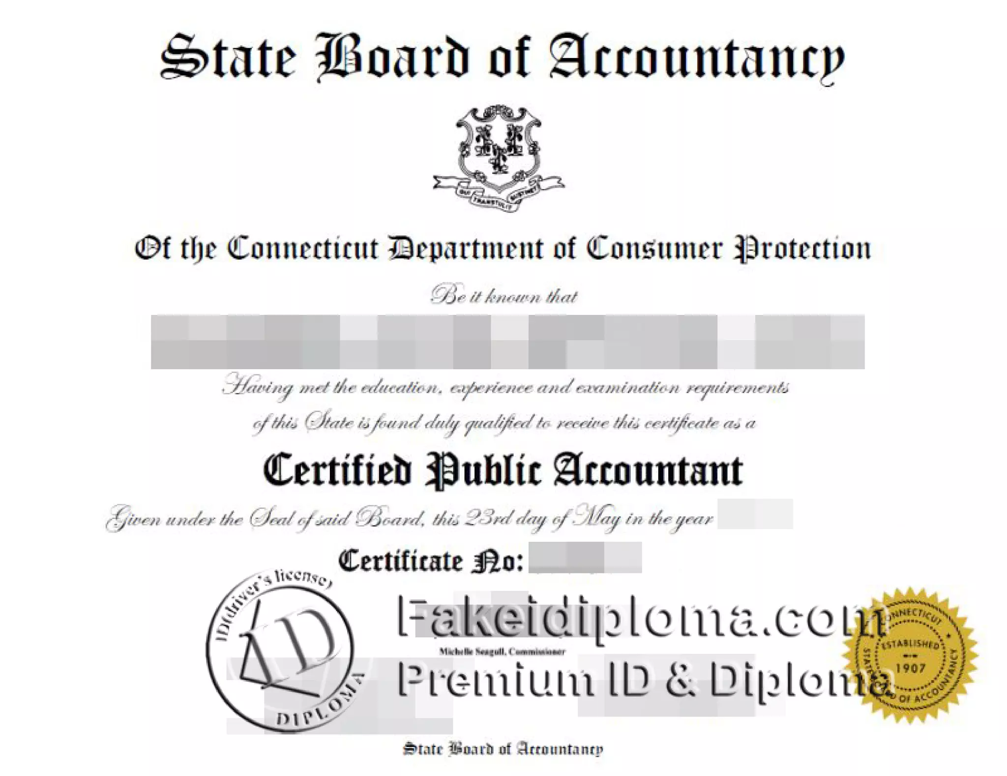 Connecticut CPA certificate | PDF