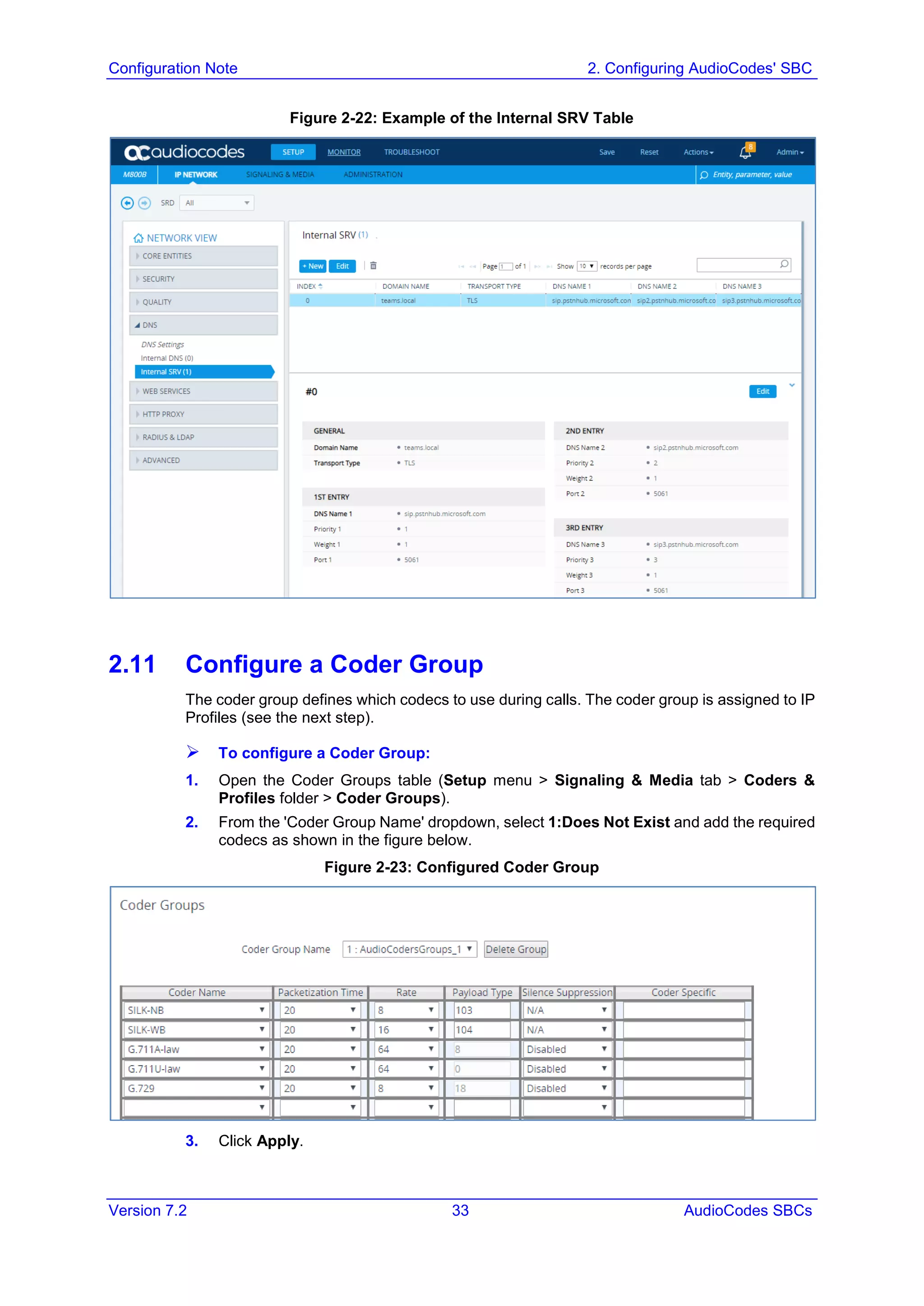 Connecting Audiocodes Sbc To Microsoft Teams Direct Routing Enterprise Model Configuration Note