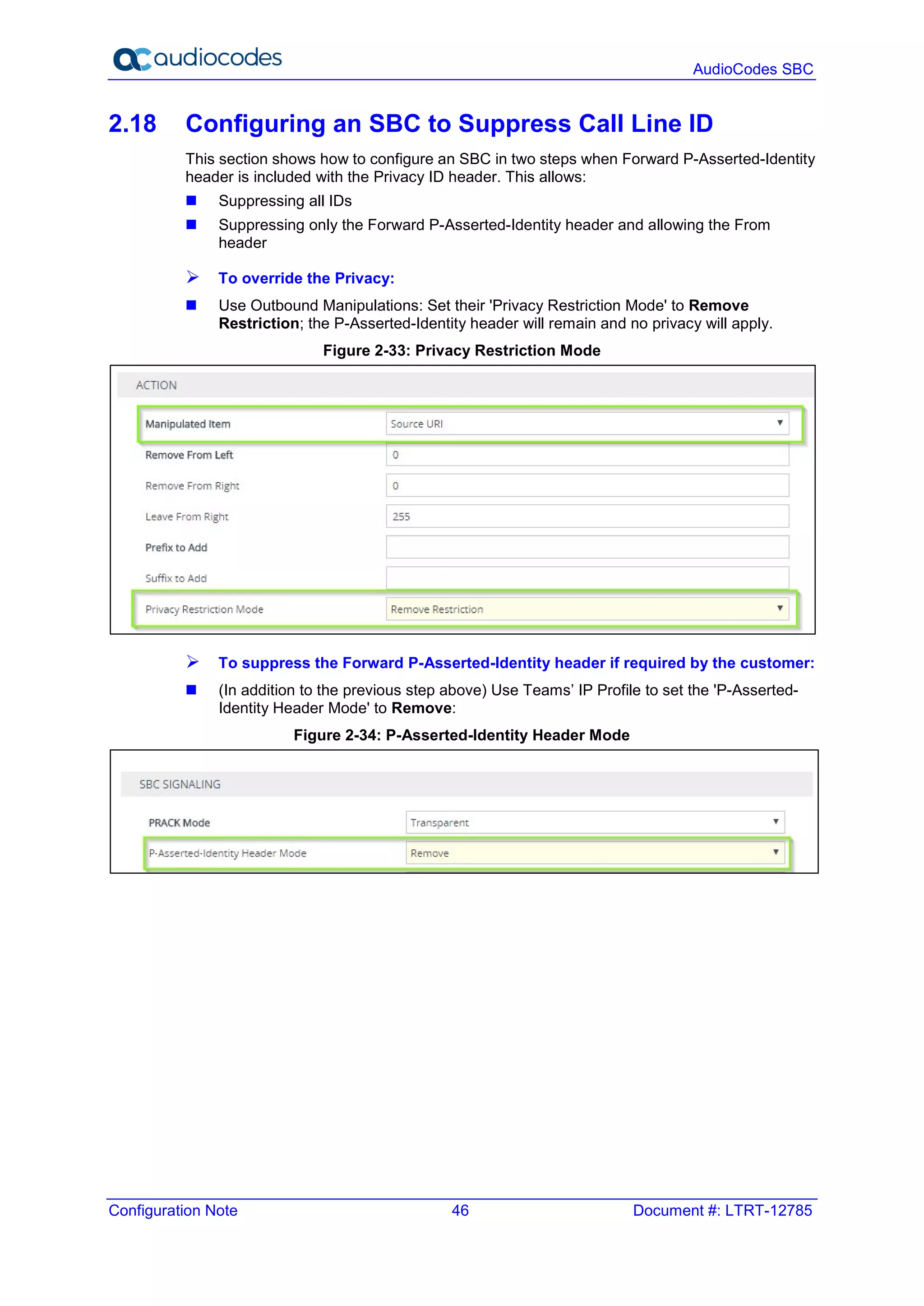 Connecting Audiocodes Sbc To Microsoft Teams Direct Routing Enterprise Model Configuration Note