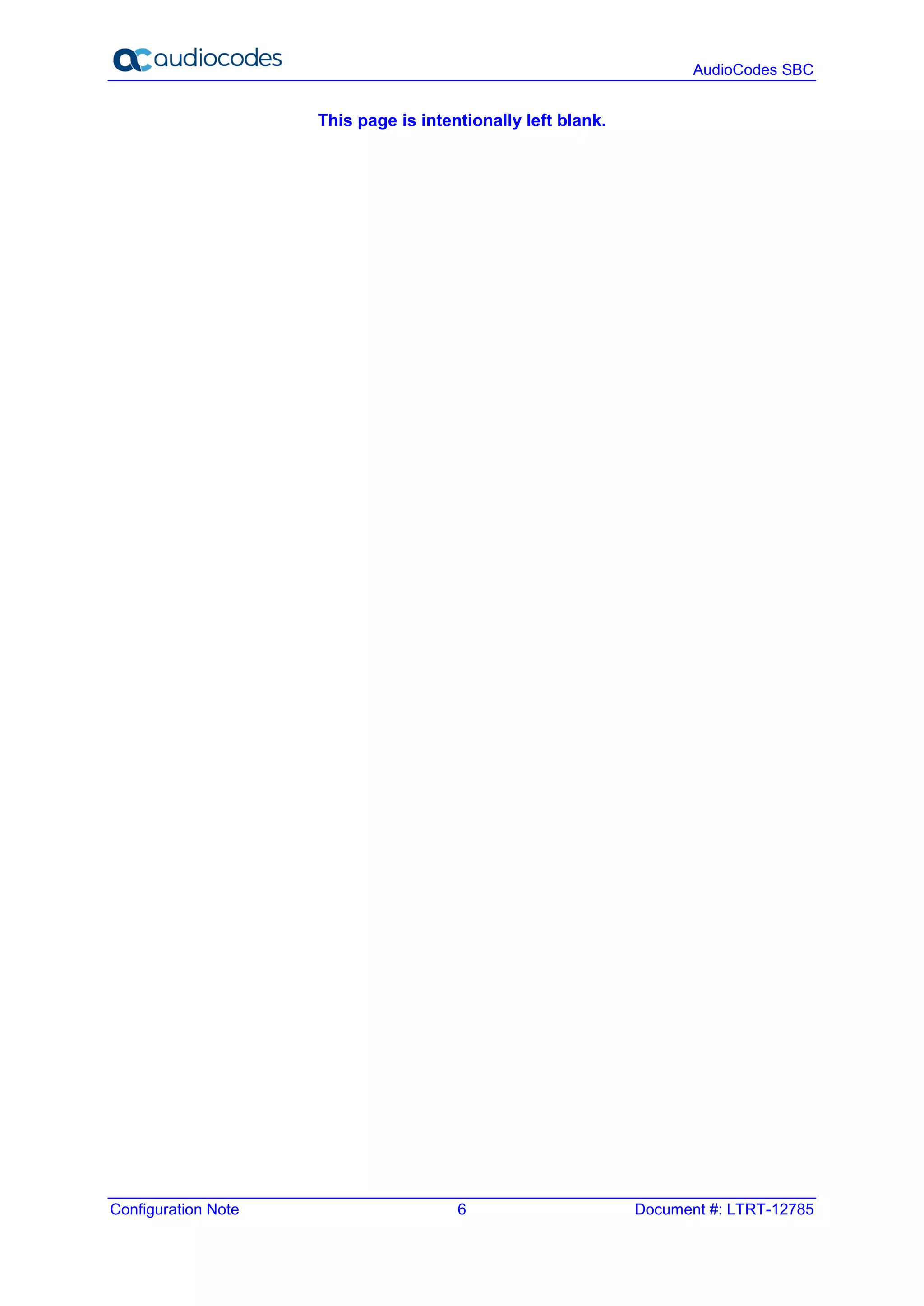 Connecting Audiocodes Sbc To Microsoft Teams Direct Routing Enterprise Model Configuration Note