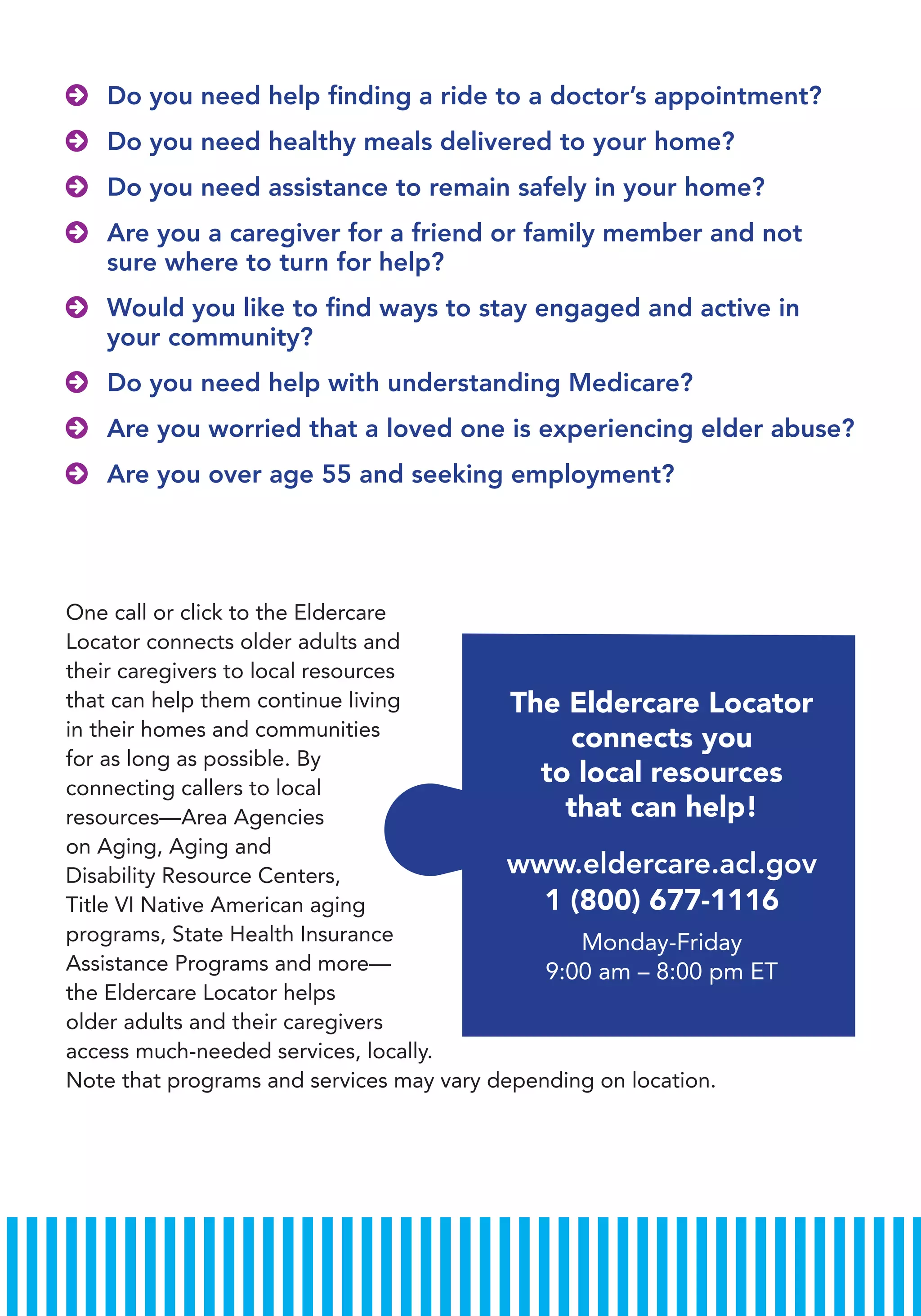 Connecting Older Adults To Local Resources | PDF