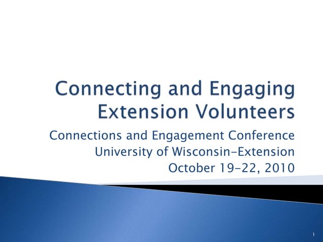 Connecting and Engaging Extension Volunteers | PPTX | Business ...