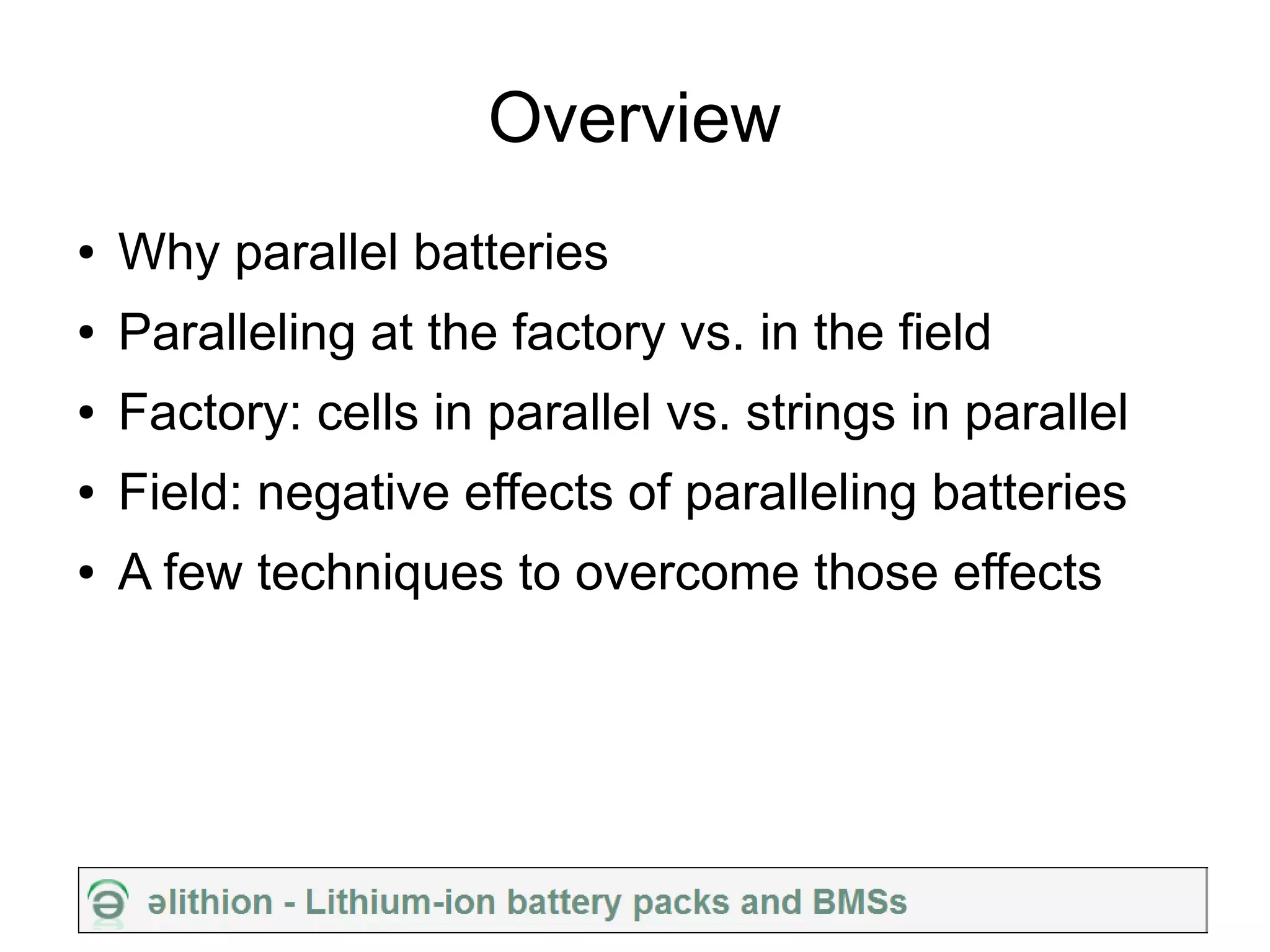 Connecting batteries in parallel presentation | PDF