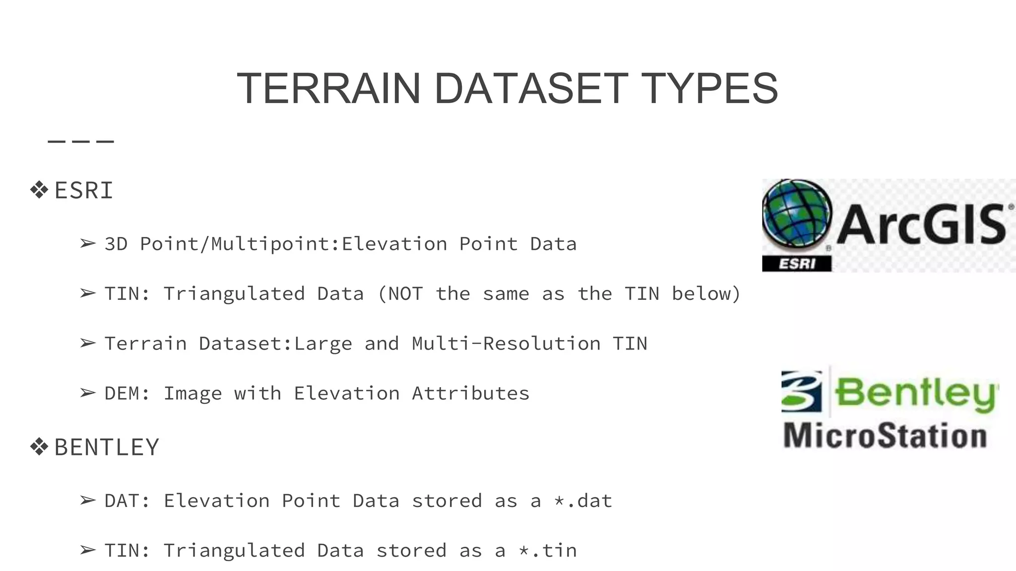 CONNECTING BENTLEY AND ESRI TERRAIN DATA | PPTX