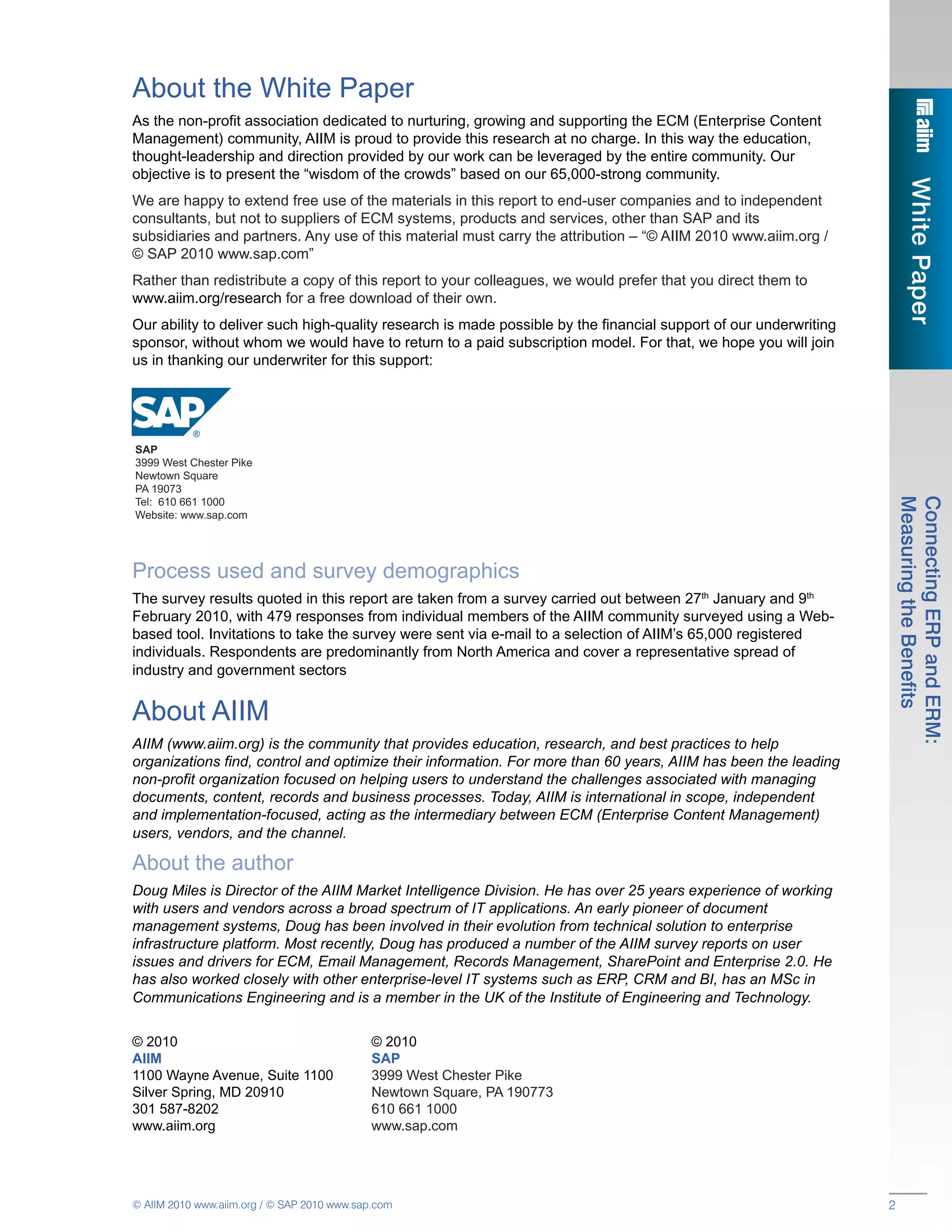 Connecting erp and ecm measuring the benefits | PDF