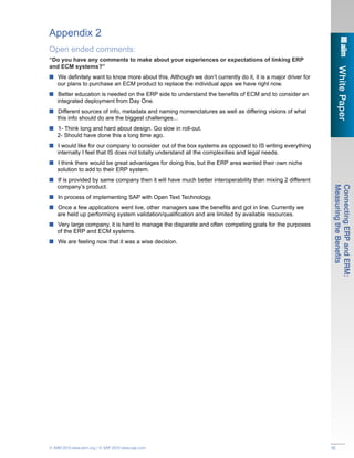 Connecting erp and ecm measuring the benefits | PDF