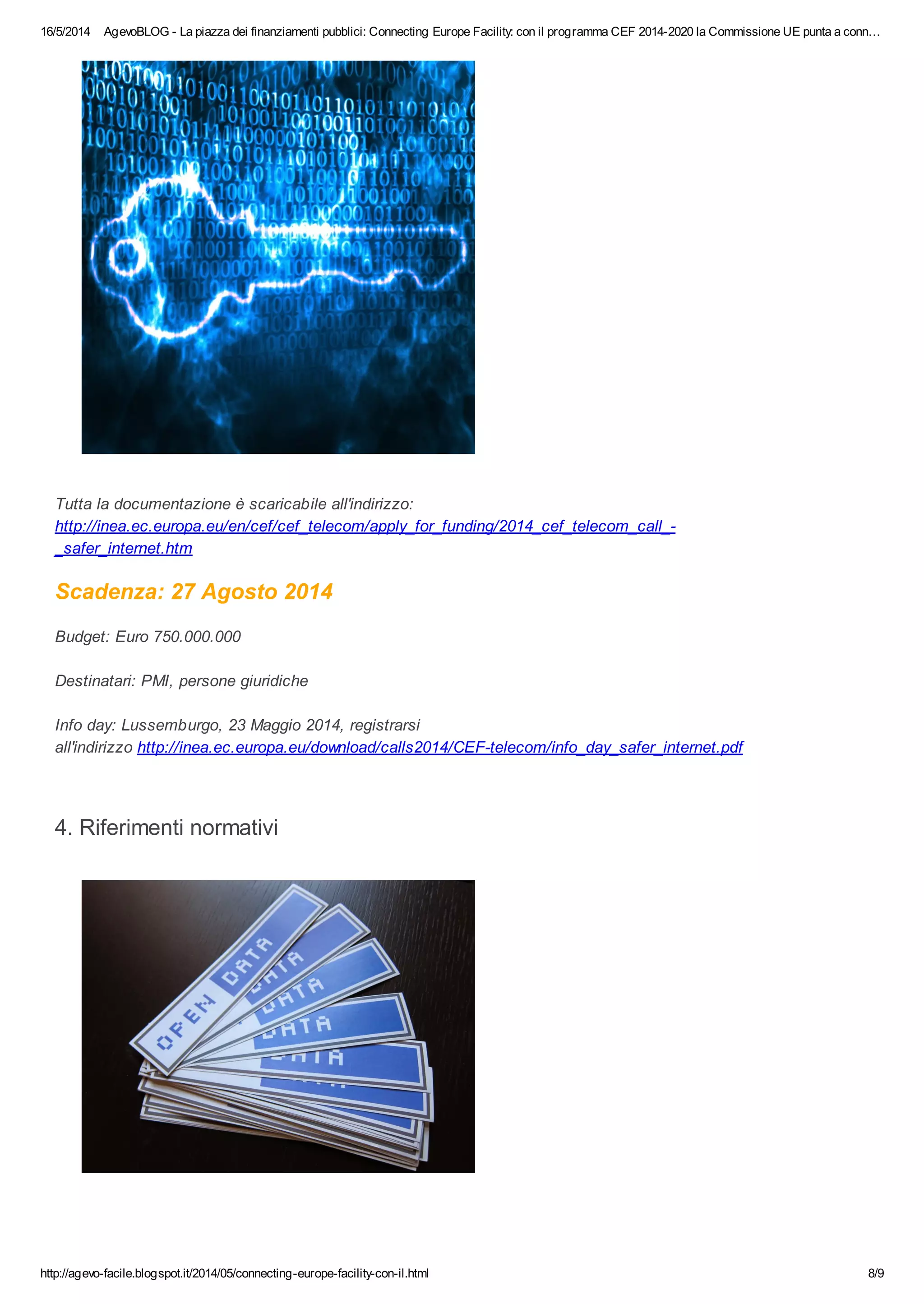 Connecting Europe Facility (CEF) 2014 2020: la UE finanzia le reti di ...