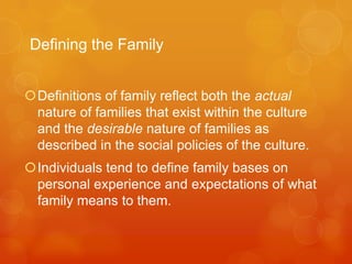 Connecting Individuals, Families and Society | PPTX