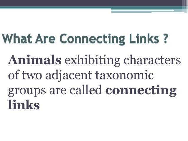 Connecting links