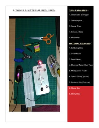 Connecting morse key to pc using an optical mouse. | PDF