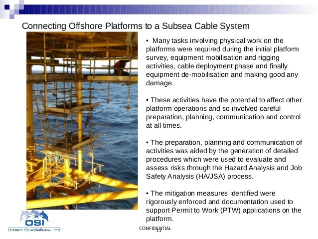 Connecting offshore platforms to a subsea cable system