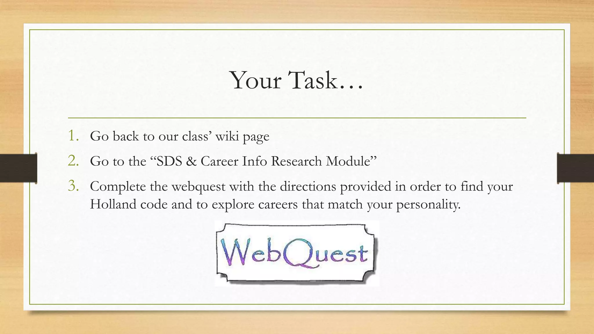 Connecting personality to career pathways | PPTX | Resume Writing and ...