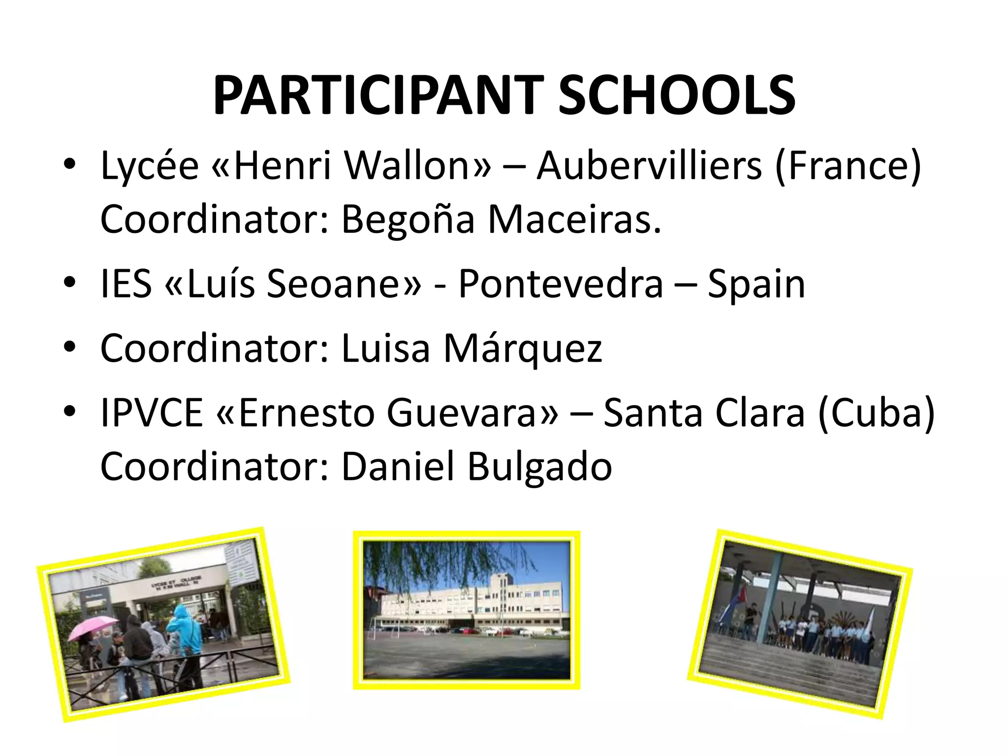 Connecting schools project | PPTX | Education