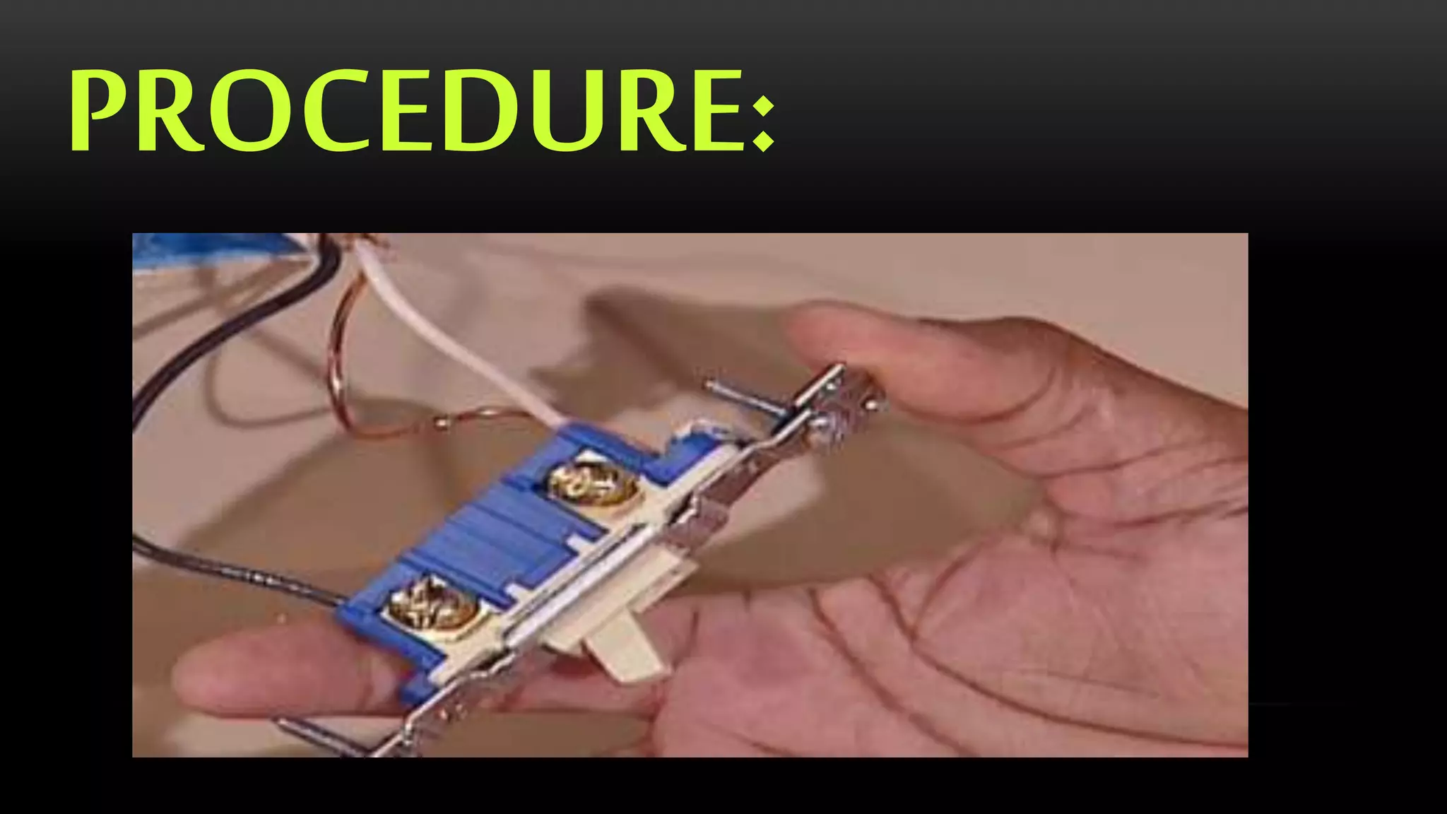 Connecting skinned wires to the different terminals.pptx