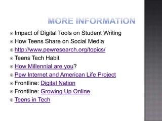 Connecting Teens and Technology | PPTX