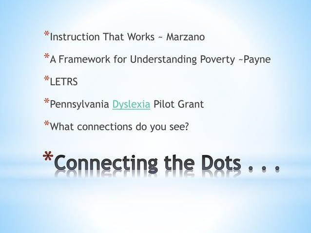 Connecting the dots | PPT
