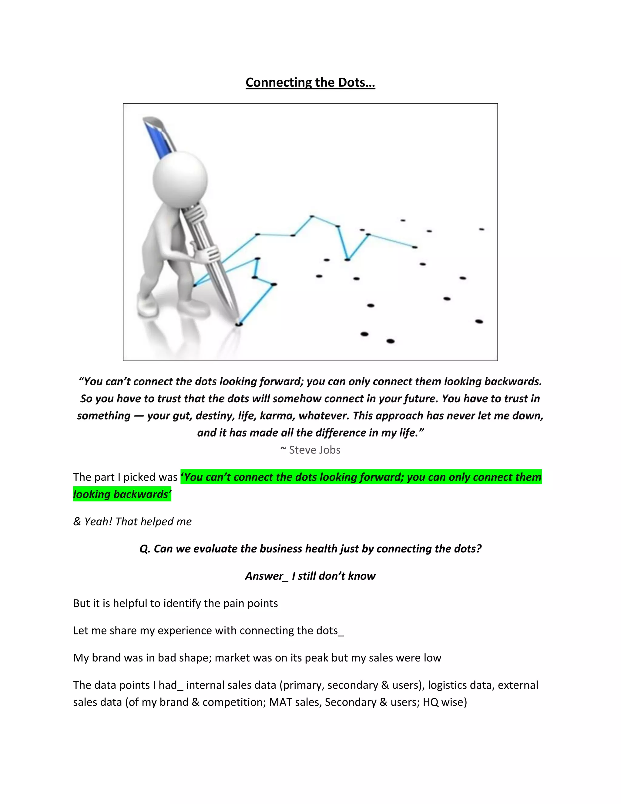 Connecting the dots... | PDF