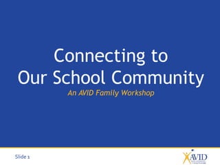 Connecting to our school community ppt | PPTX