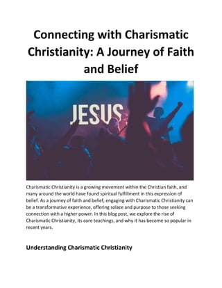 Connecting with Charismatic Christianity A Journey of Faith and Belief ...